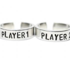 Player 1 And Player 2 Adjustable Ring Pair Ready To Ship on Luulla
