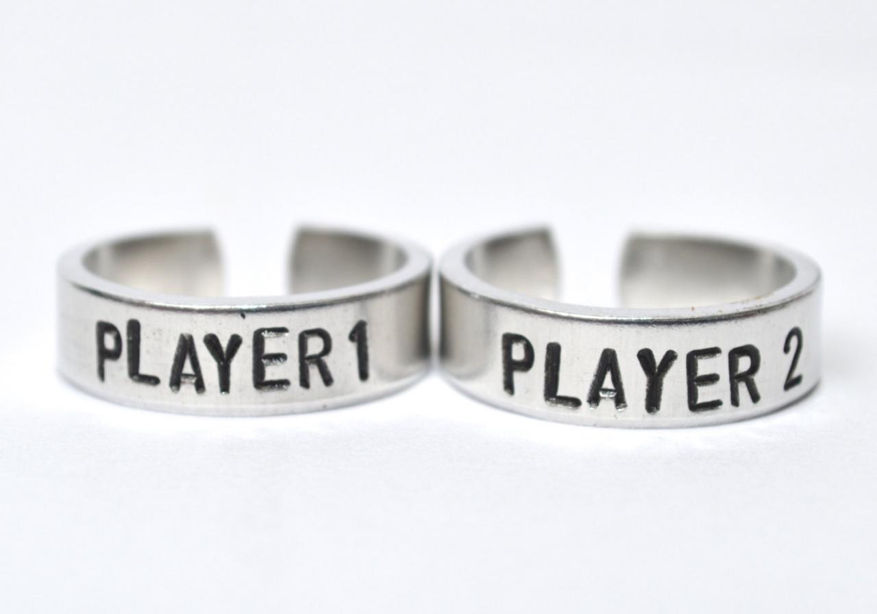 Player 1 And Player 2 Adjustable Ring Pair Ready To Ship on Luulla