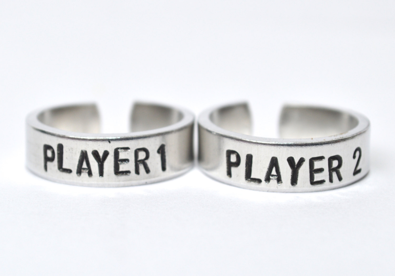 Player 1 And Player 2 Adjustable Ring Pair Ready To Ship on Luulla