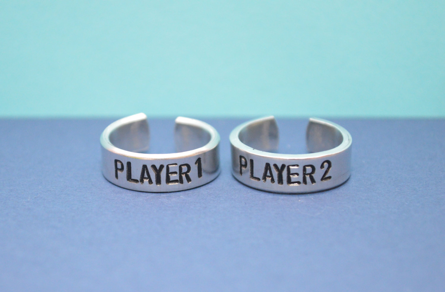 Player 1 And Player 2 Adjustable Ring Pair Ready To Ship on Luulla
